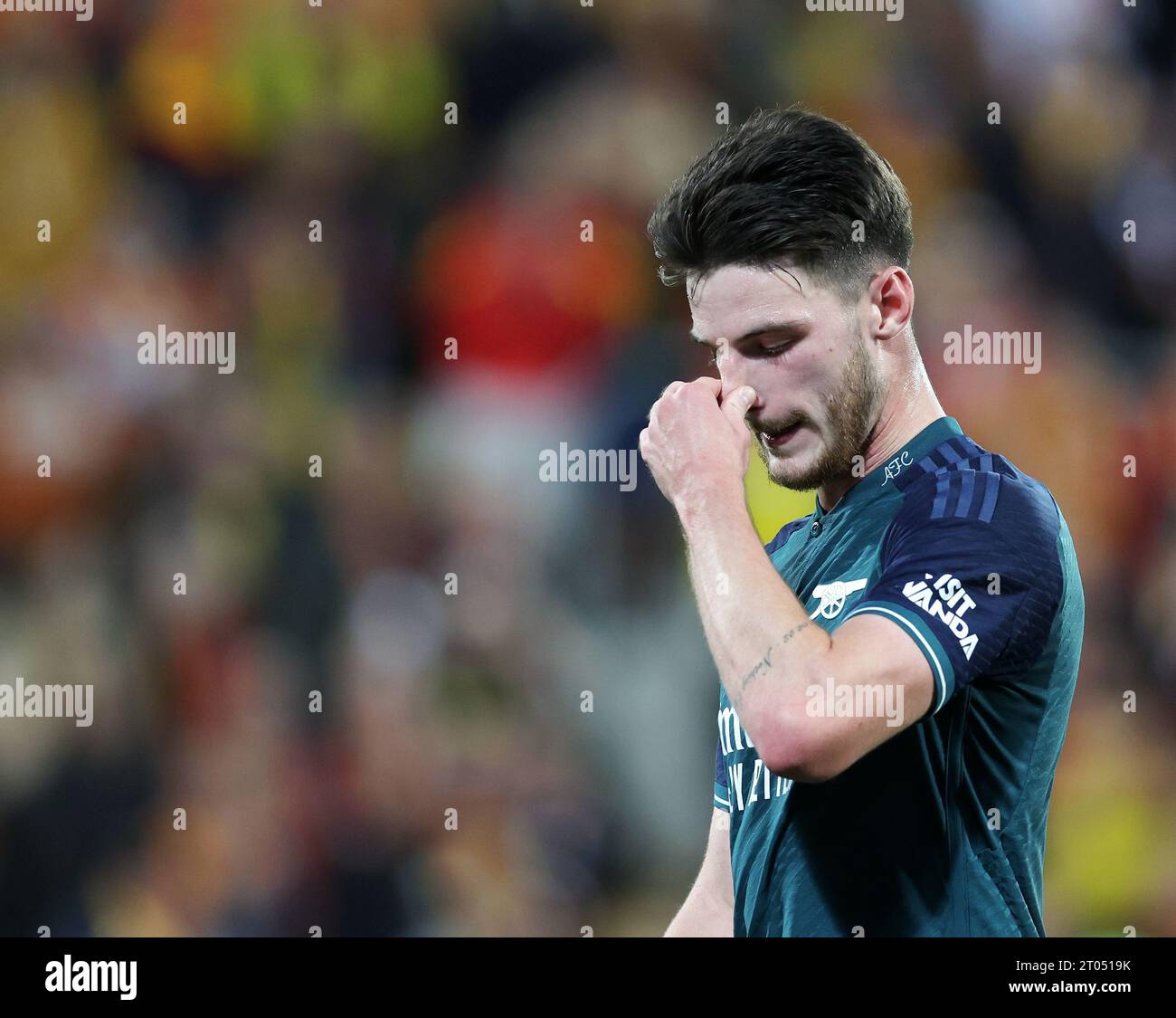 Lens, France, 3rd October 2023. Declan Rice of Arsenal during the UEFA ...