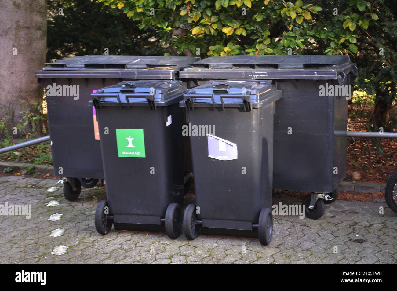 04 October. 2023/.Danish recycle bin or recycle containers for separate ...
