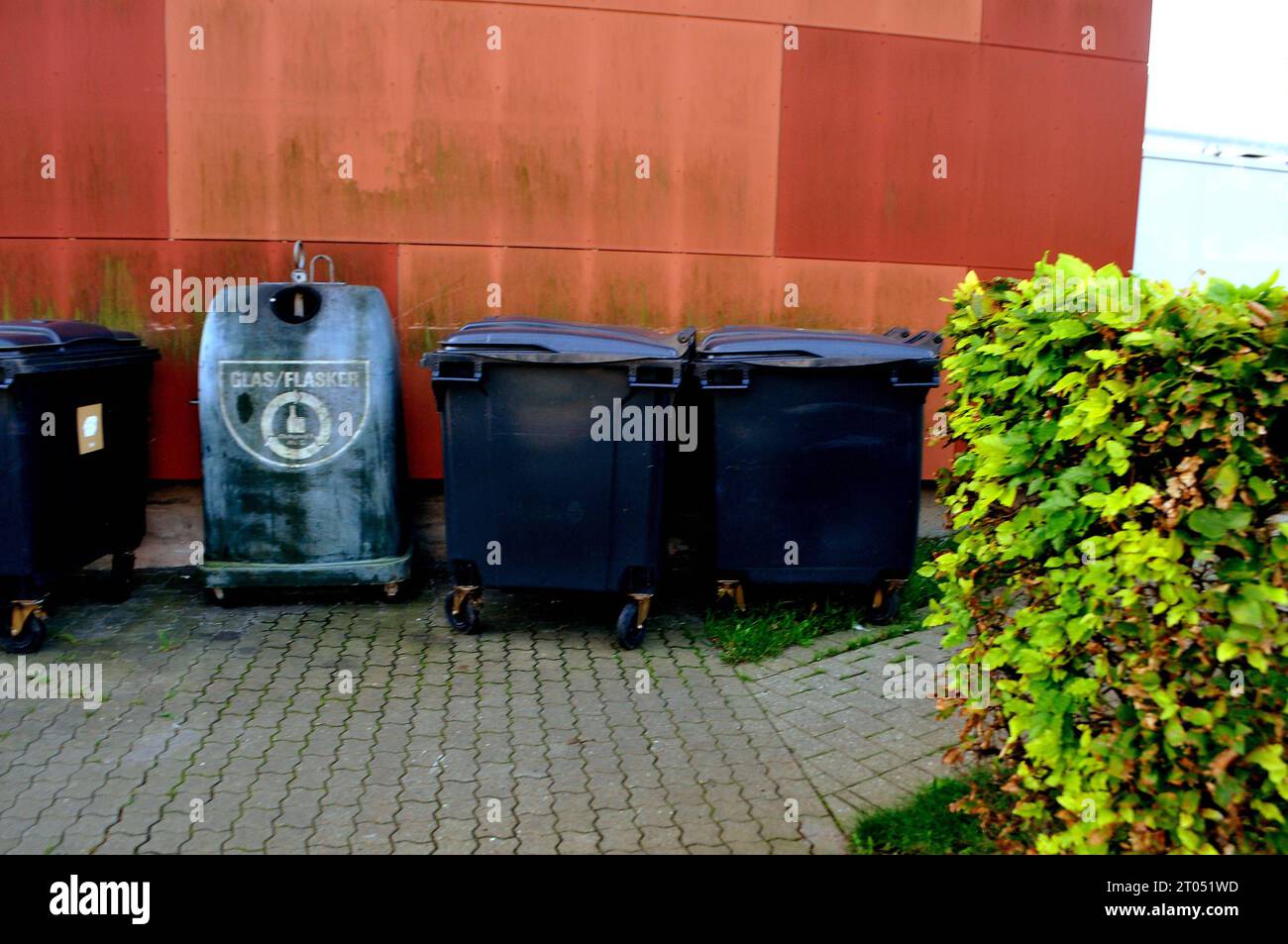 04 October. 2023/.Danish recycle bin or recycle containers for separate ...