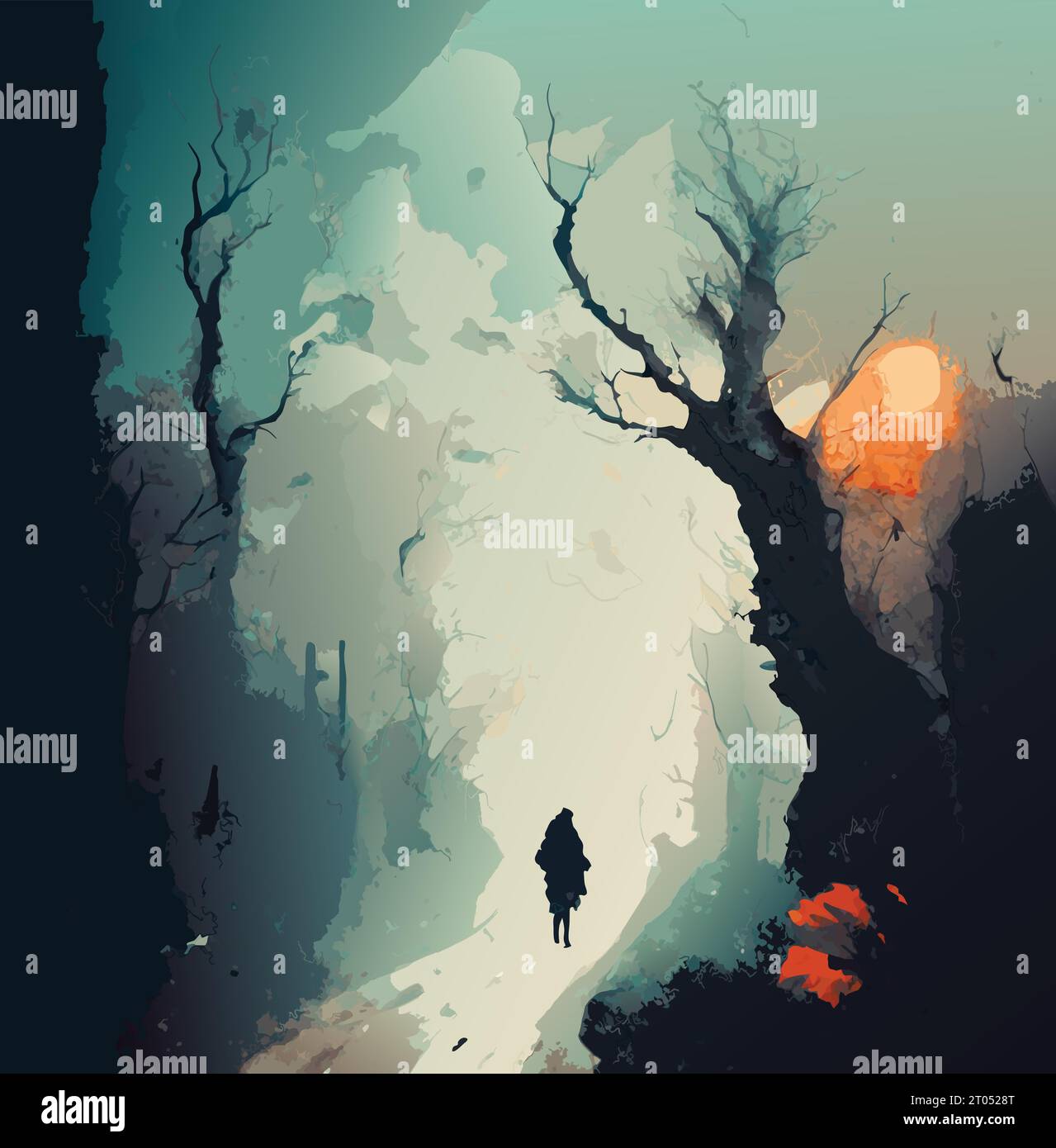 Scary halloween themed background Stock Vector Images - Alamy