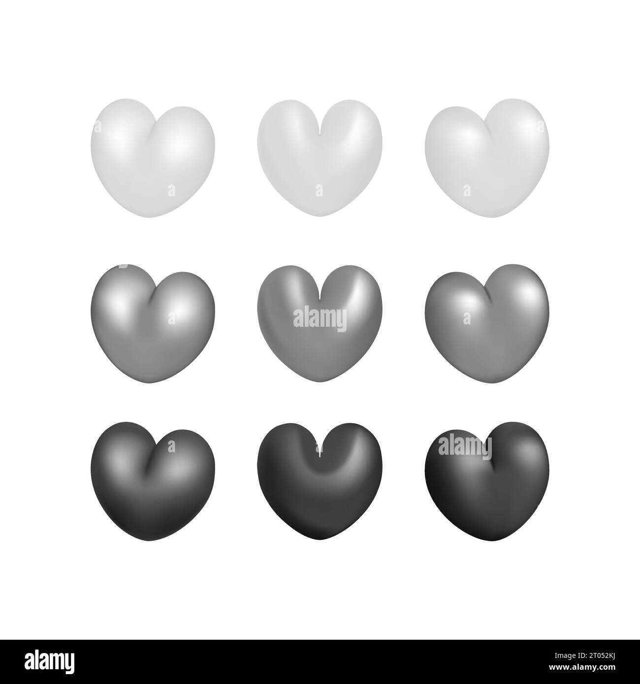 3D hearts set vector illustration design Stock Vector Image & Art - Alamy