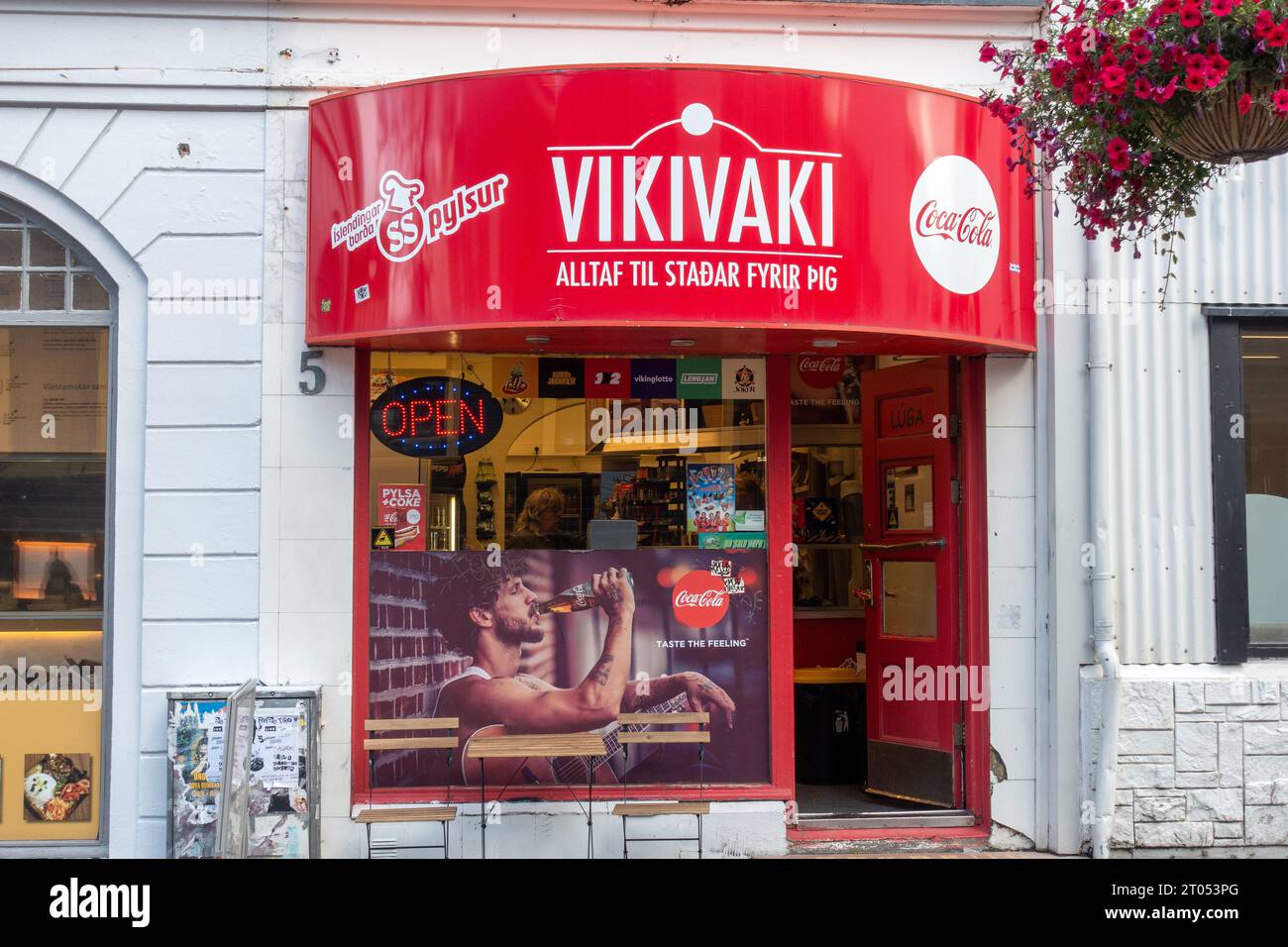 Reykjavik Iceland Vikivaki Convenience Store Selling Coca Cola And ...
