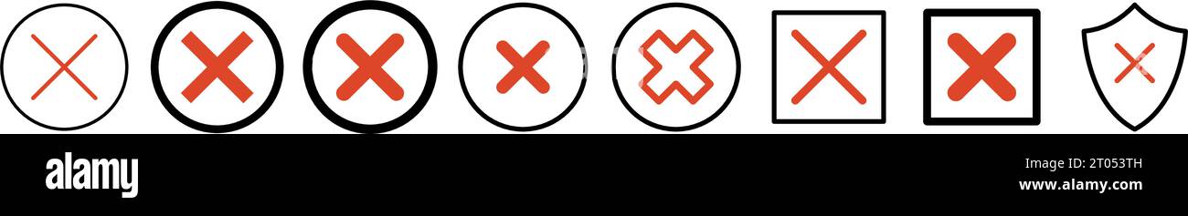 Set of the Stop Sign line shapes, thin line design vector illustration ...