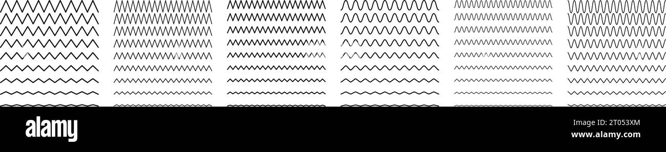 Set of the different wave Lines, thin line design vector illustration ...
