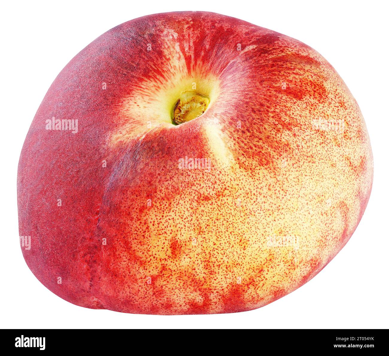 Chinese flat donut peach isolated on white background with clipping ...