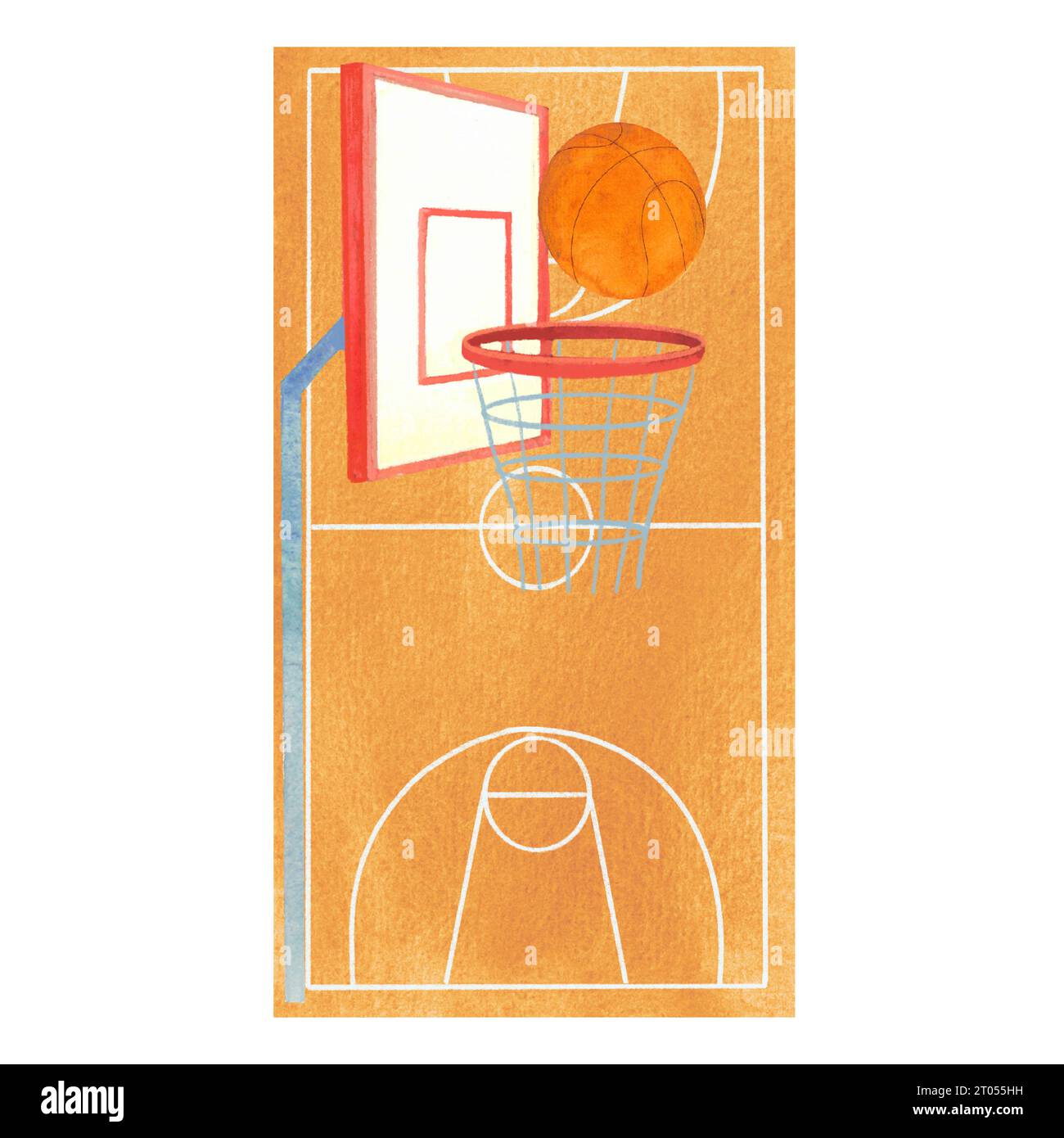 basketball, basketball hoop, ball for sports games, illustration on the ...