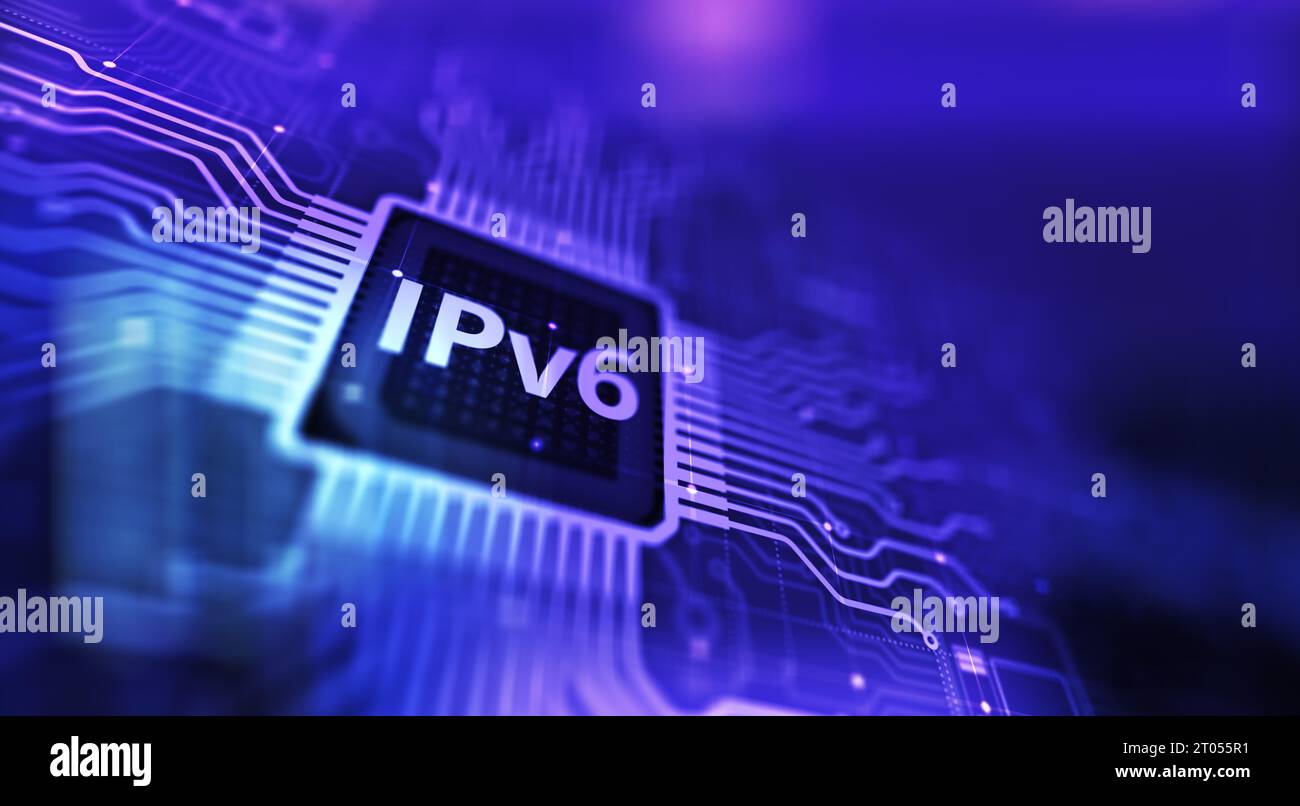 Ipv6 network protocol standard internet communication concept on ...