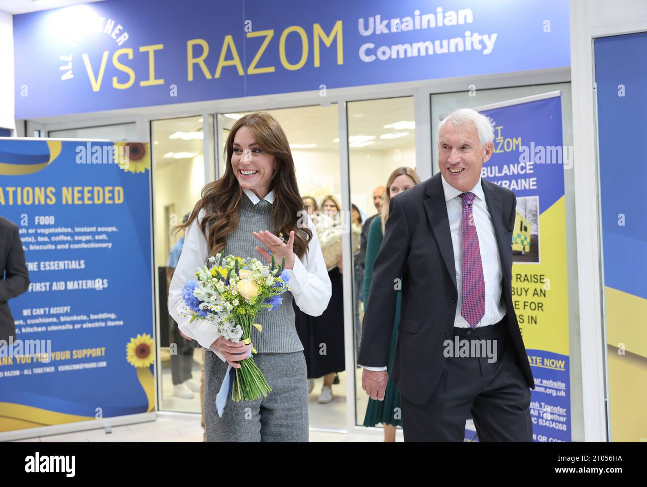 The Princess of Wales during a visit to the Vsi Razom Community Hub in ...