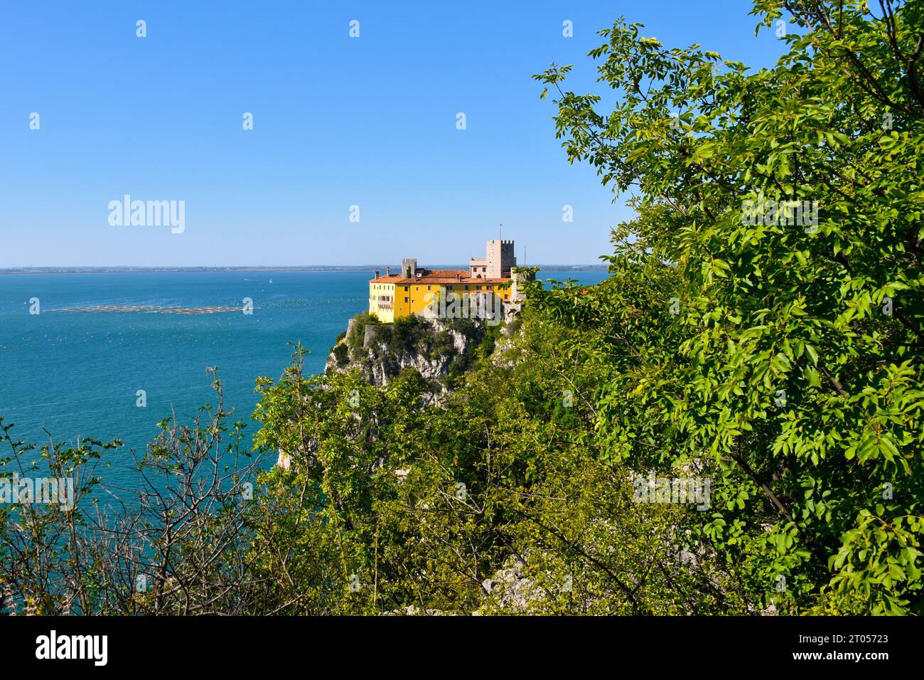 Duino castle and the adriatic sea in Duino-Aurisina near Trieste, Italy Stock Photo - Alamy