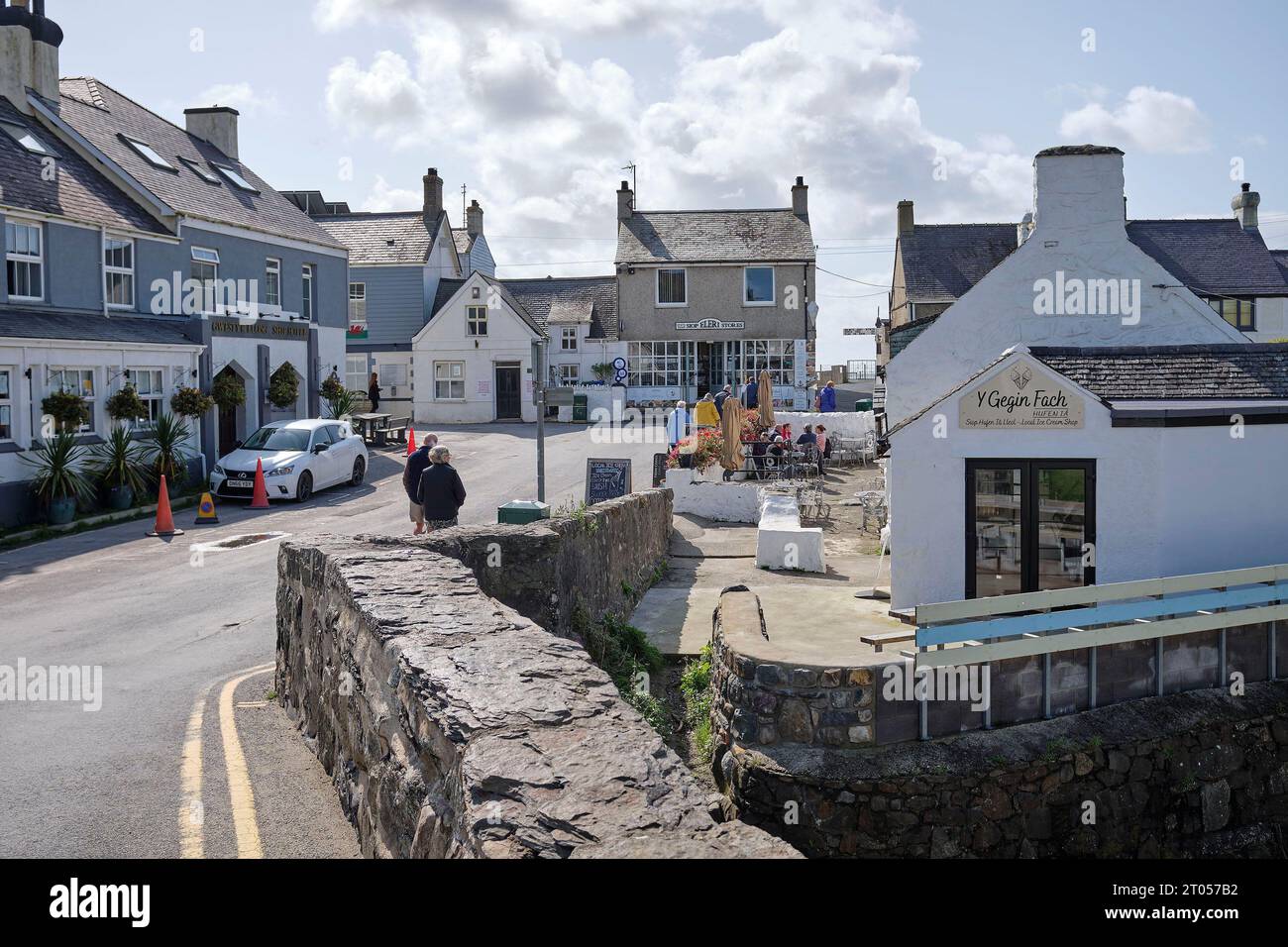 The tourist destination village of Aberdaron Gwynedd, Llyn Peninsula ...
