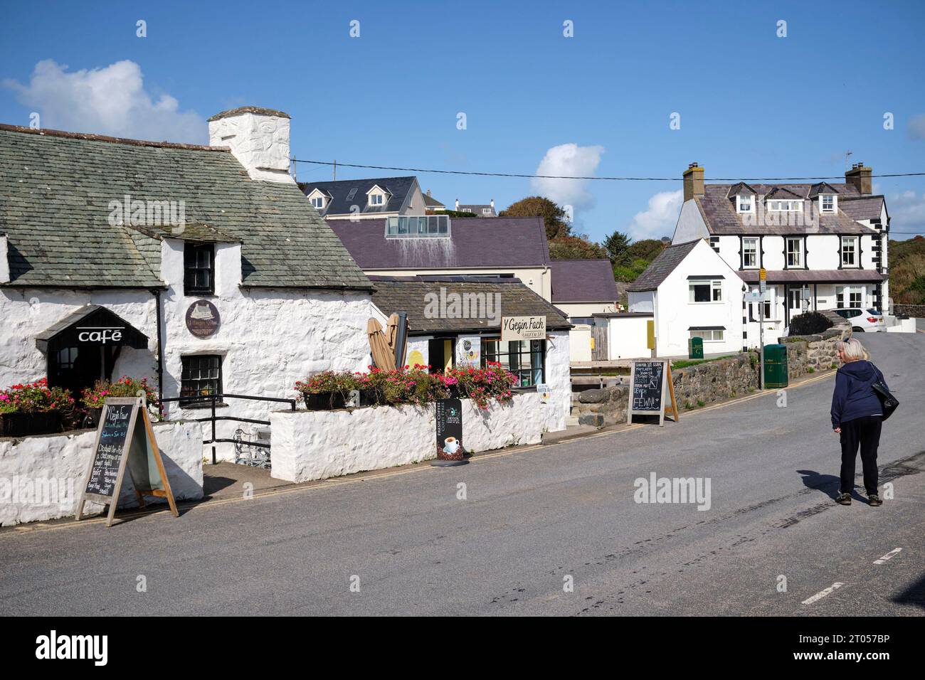 The tourist destination village of Aberdaron Gwynedd, Llyn Peninsula ...
