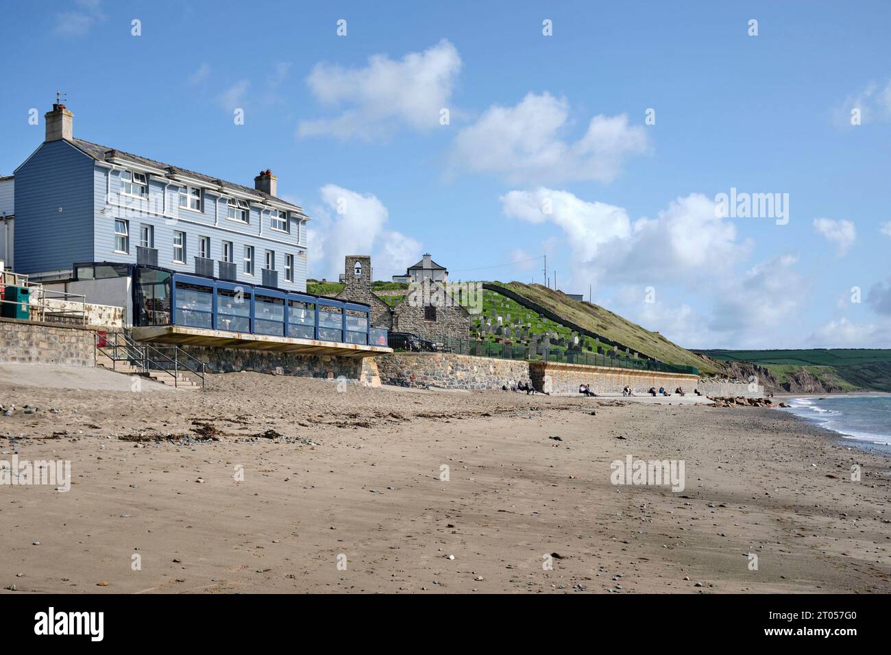 The tourist destination village of Aberdaron Gwynedd, Llyn Peninsula ...