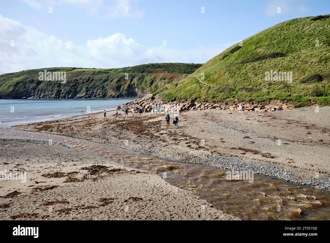 The tourist destination village of Aberdaron Gwynedd, Llyn Peninsula ...