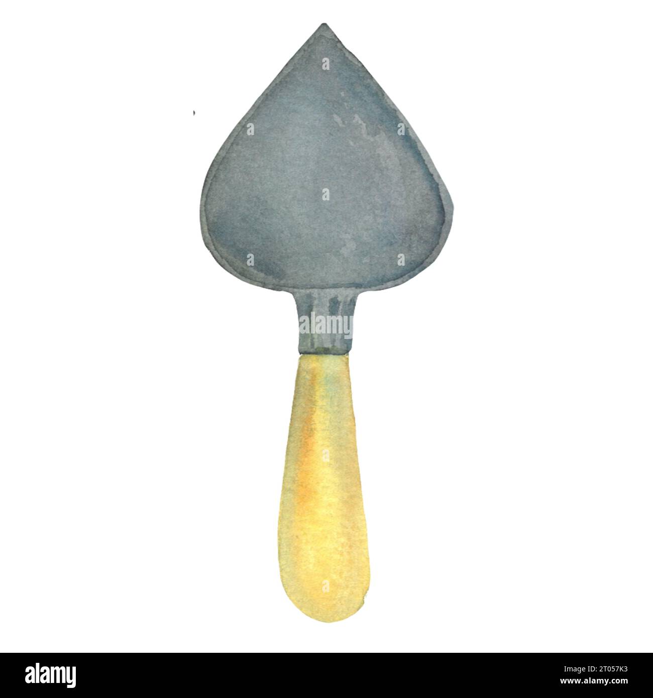 hand-drawn watercolor gardening tool, hoe, chopper, plant care device ...