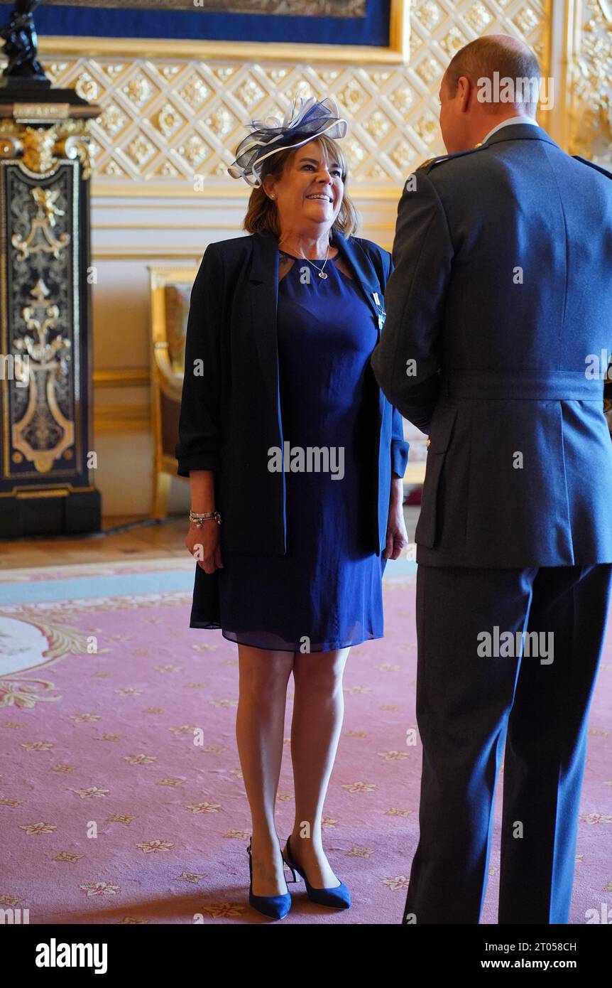 Mrs Lisa Way is decorated with the Queen's Gallantry Medal by the ...