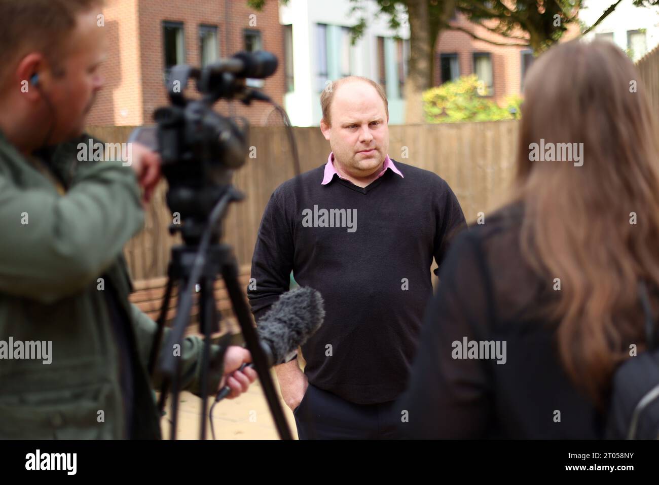 Jamie Stephenson, Chairman of Madeley Parish Council, speaking about ...