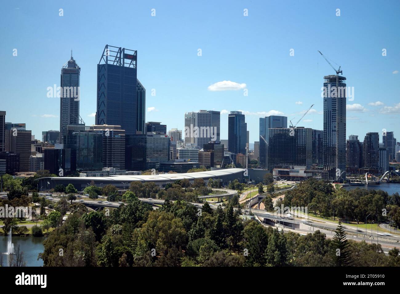 Perth, Australia - October 4, 2023 The central business district in ...