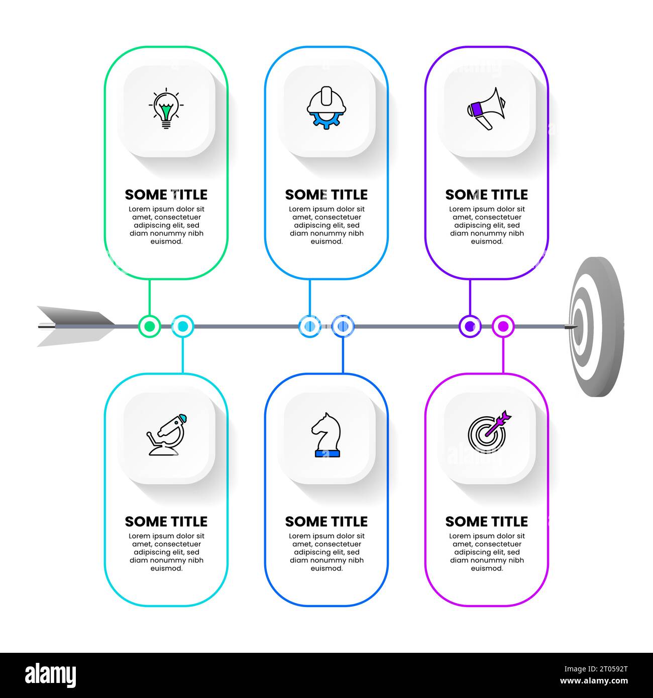 Infographic template with icons and 6 options or steps. Arrow. Can be ...