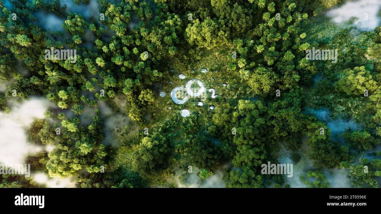 Visual concept of CO2 emissions and their environmental impact ...