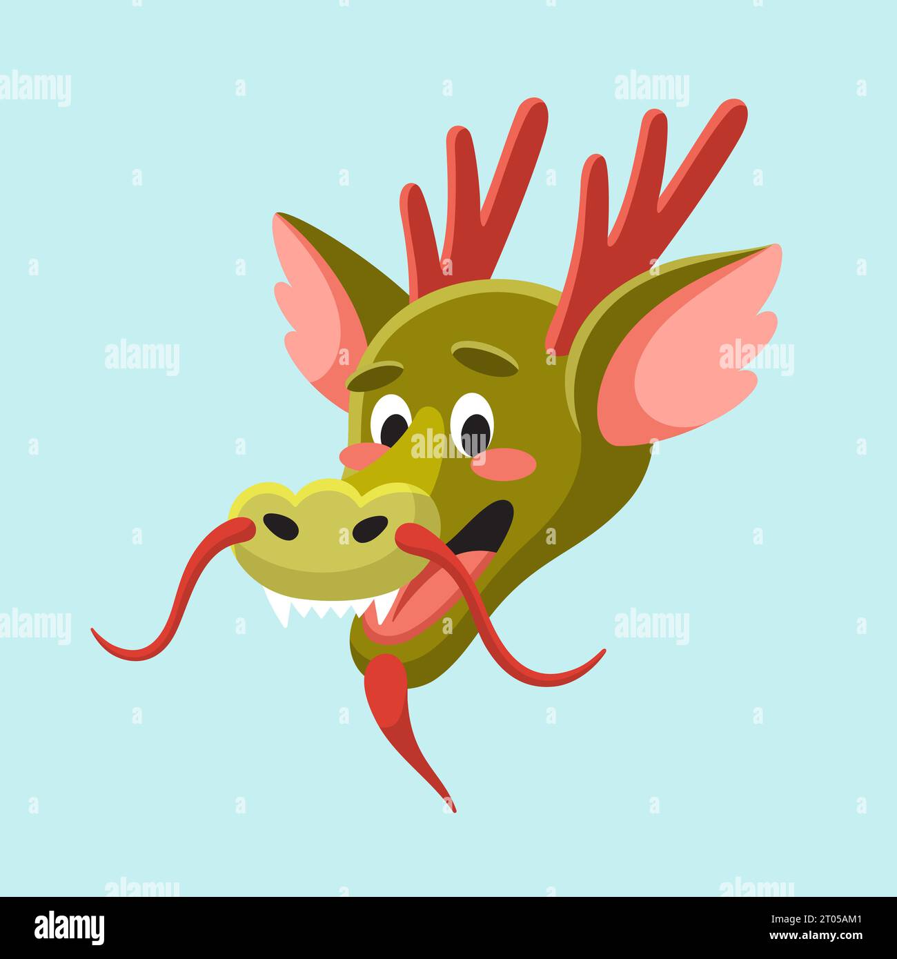 Chinese Dragon head. Symbol of 2024 year. Hand drawn dragon ...