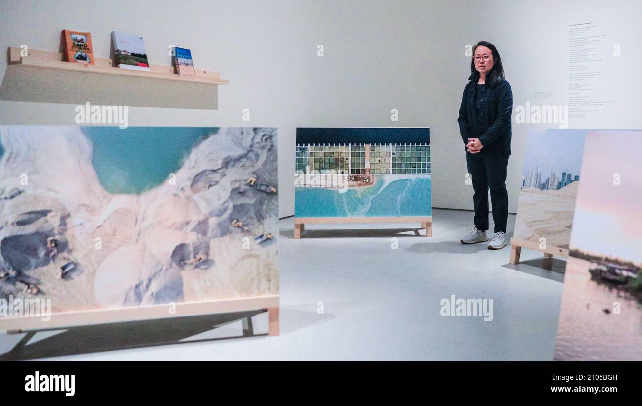 London, UK. 04th Oct, 2023. Artist Sim Chi Yin with several works in ...