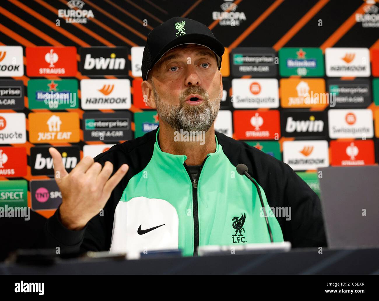 Liverpool manager Jurgen Klopp during a press conference at Anfield ...