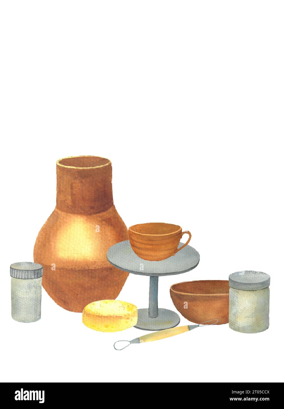 set for ceramics, pottery, tools for sculpture, pottery, dishes, tools ...
