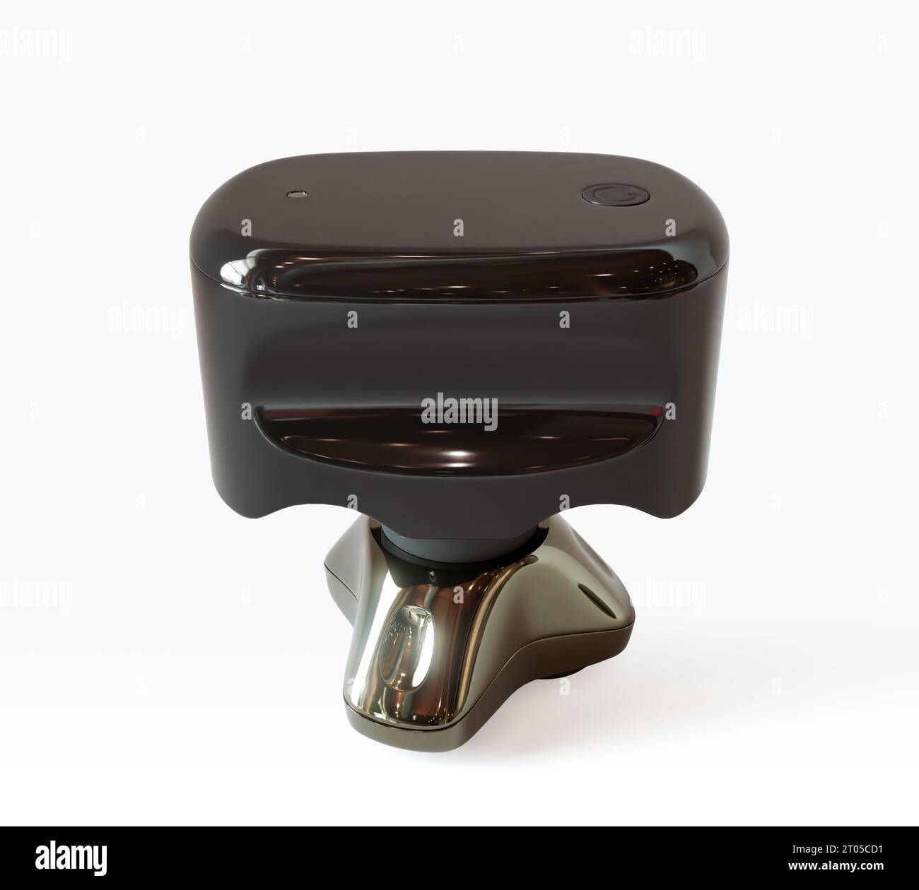 An electronic regular palm head shaver with three rotary blades on an ...