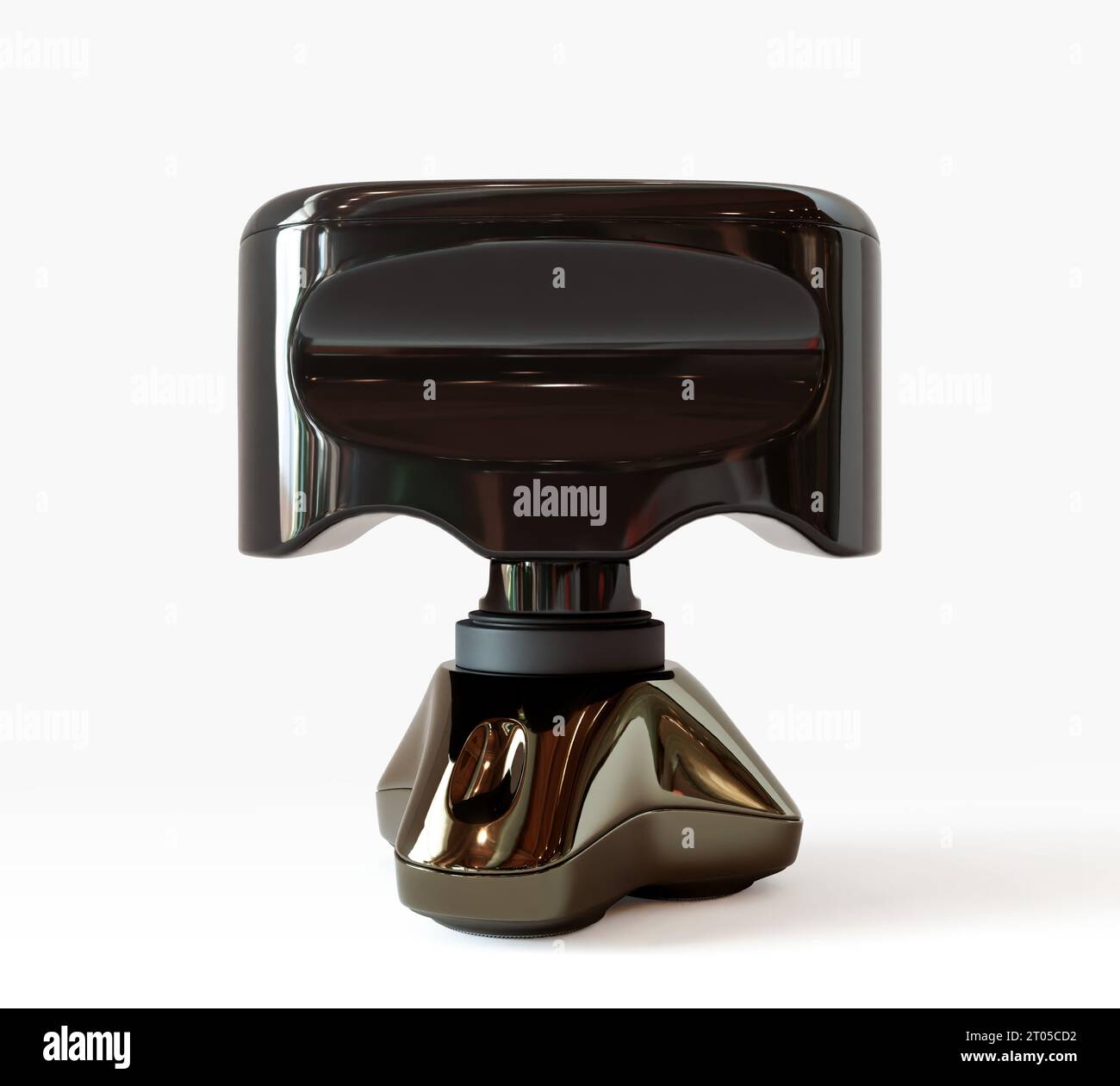 An electronic regular palm head shaver with three rotary blades on an ...