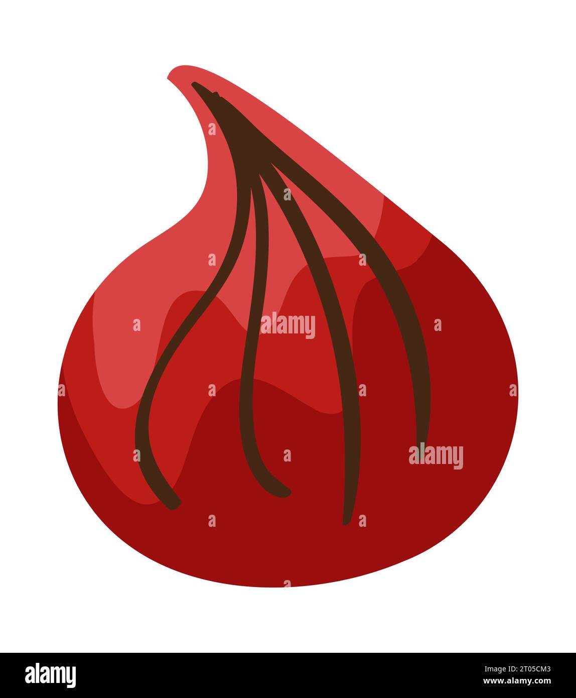 Simple Fig in flat style. Vector illustration. Single isolated object ...