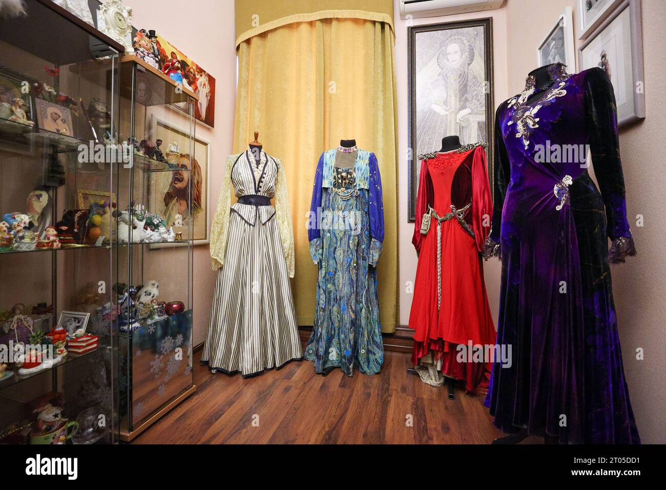 04.10.2023. Russia. Moscow. Theatrical costumes in the dressing room of ...