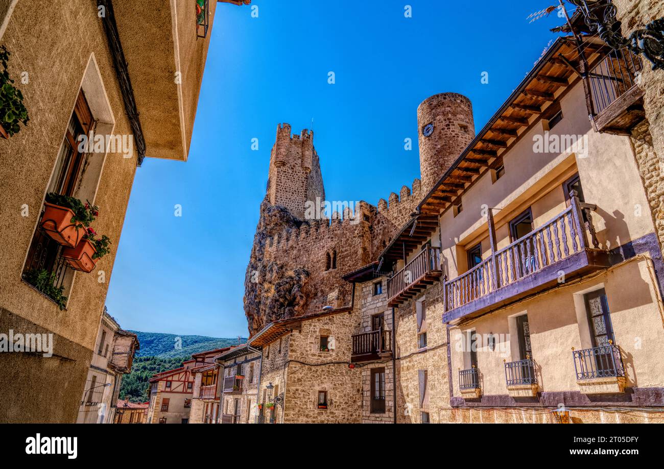 Frias castle Spain in colourful hdr the most beautiful Spanish village ...