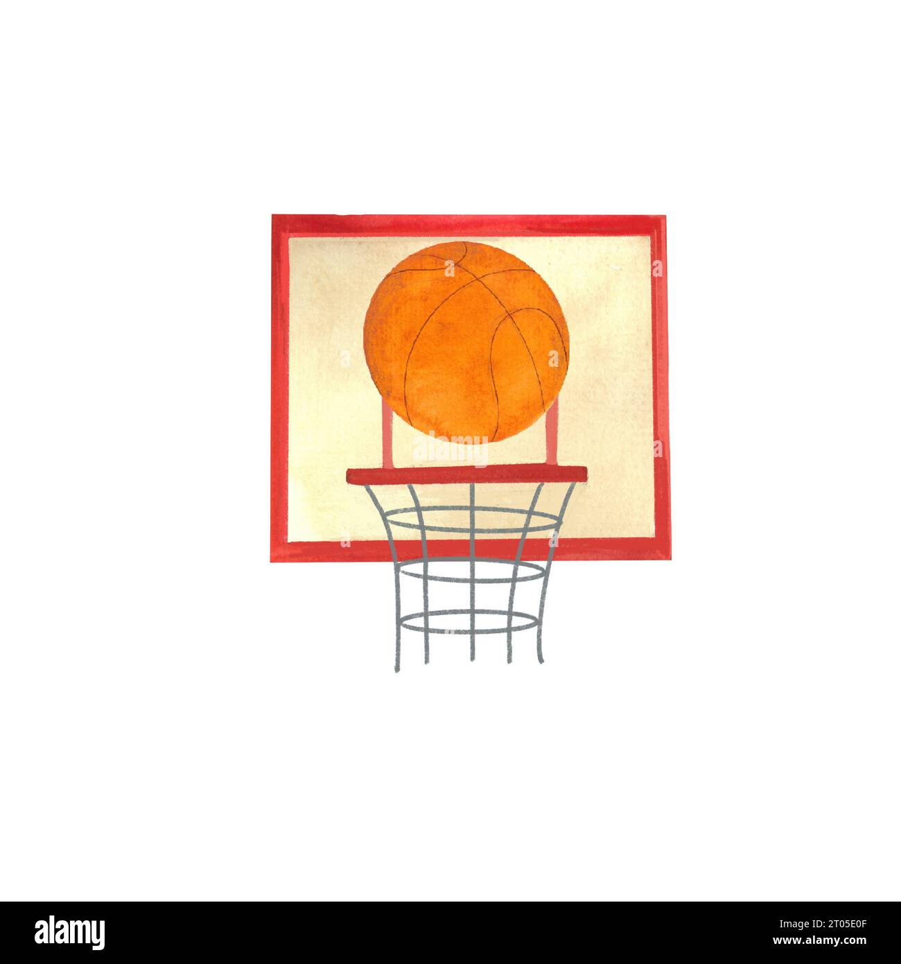 basketball, basketball hoop, ball for sports games, illustration on the ...