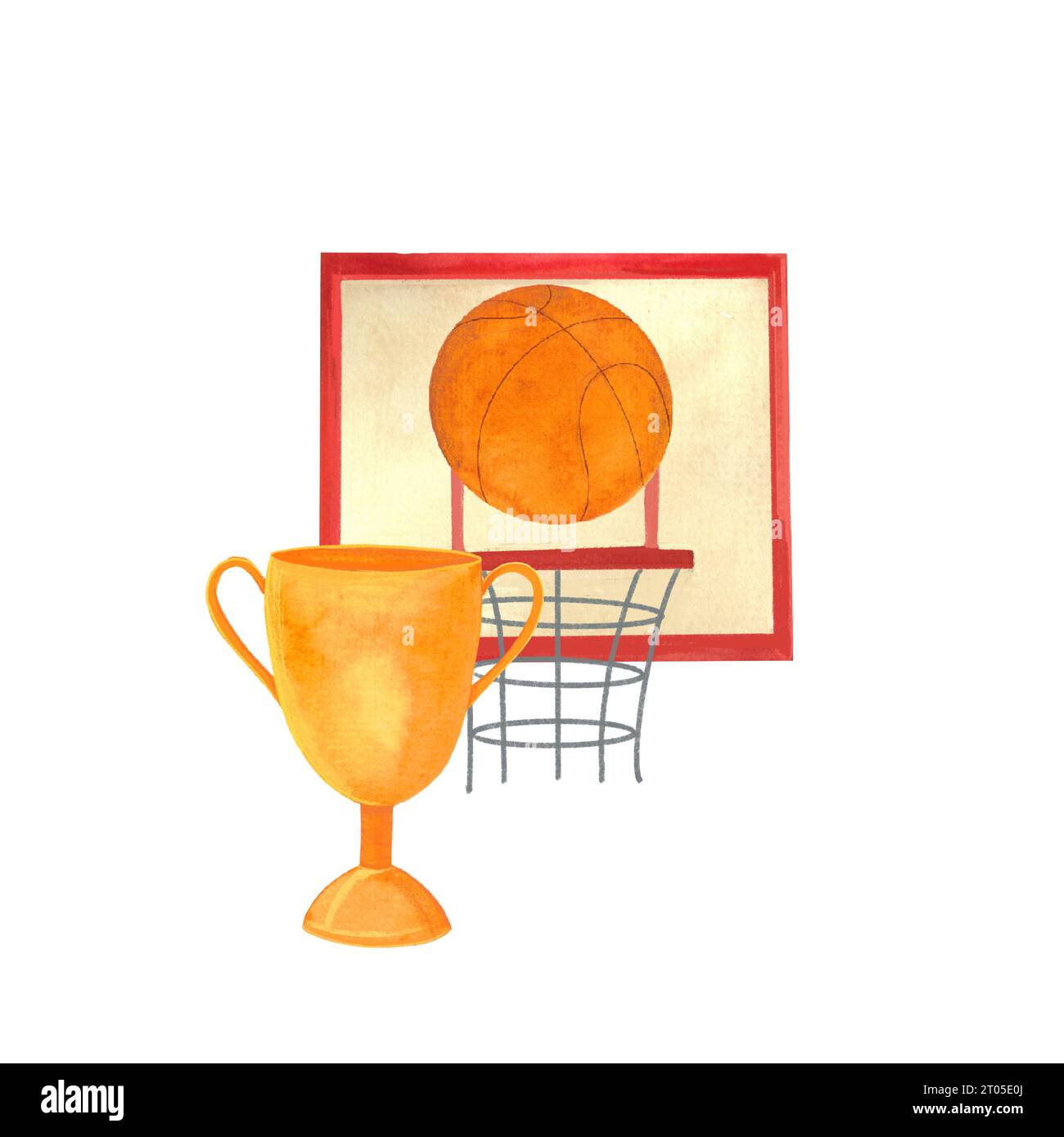 basketball, basketball hoop, ball for sports games, illustration on the ...