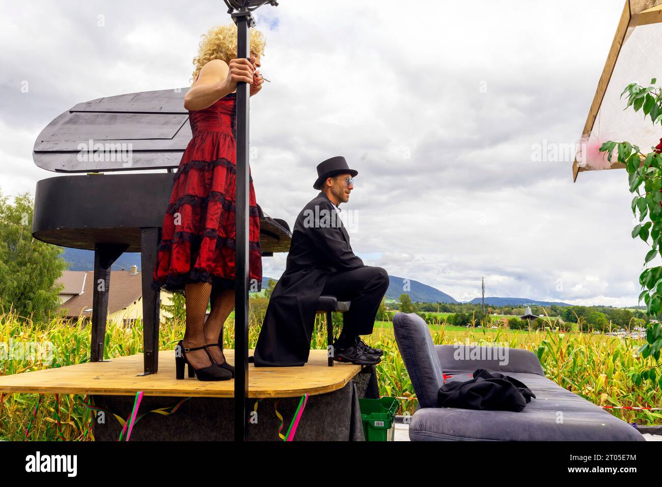 Villagers dressed in traditional costumes proudly take part in the ...