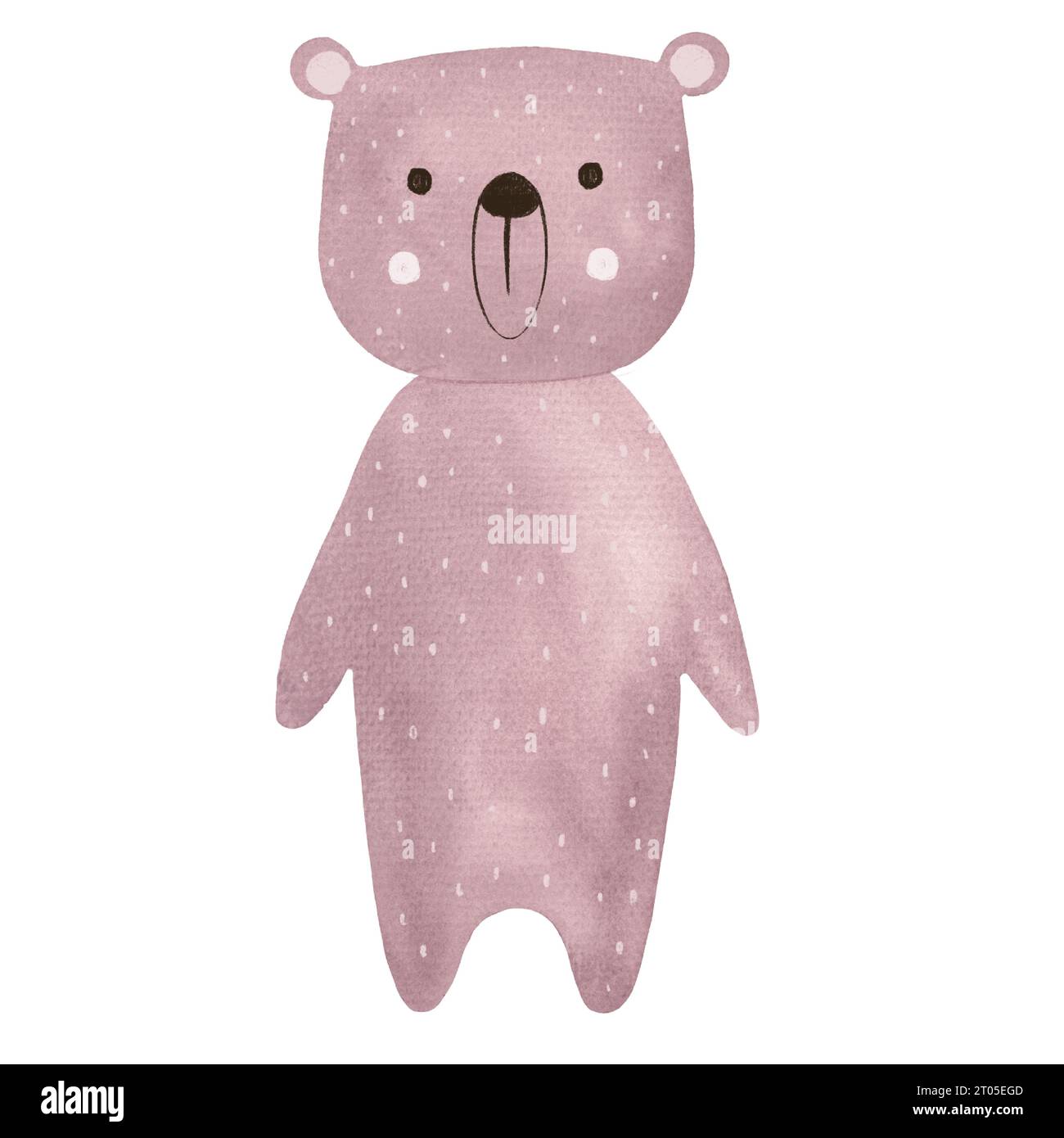 minimalistic cute bears, simple watercolor hand drawn illustration ...