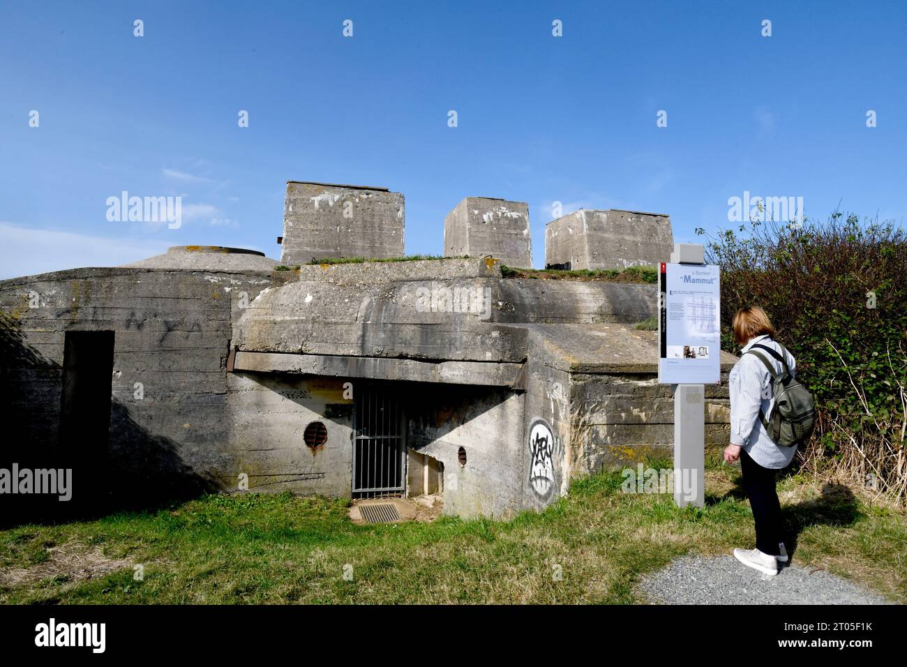 The remains of the German World War Two Mammut radar bunker at Cap ...