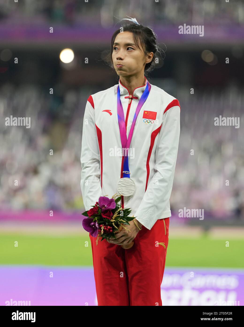 Hangzhou, China's Zhejiang Province. 4th Oct, 2023. Silver medalist ...