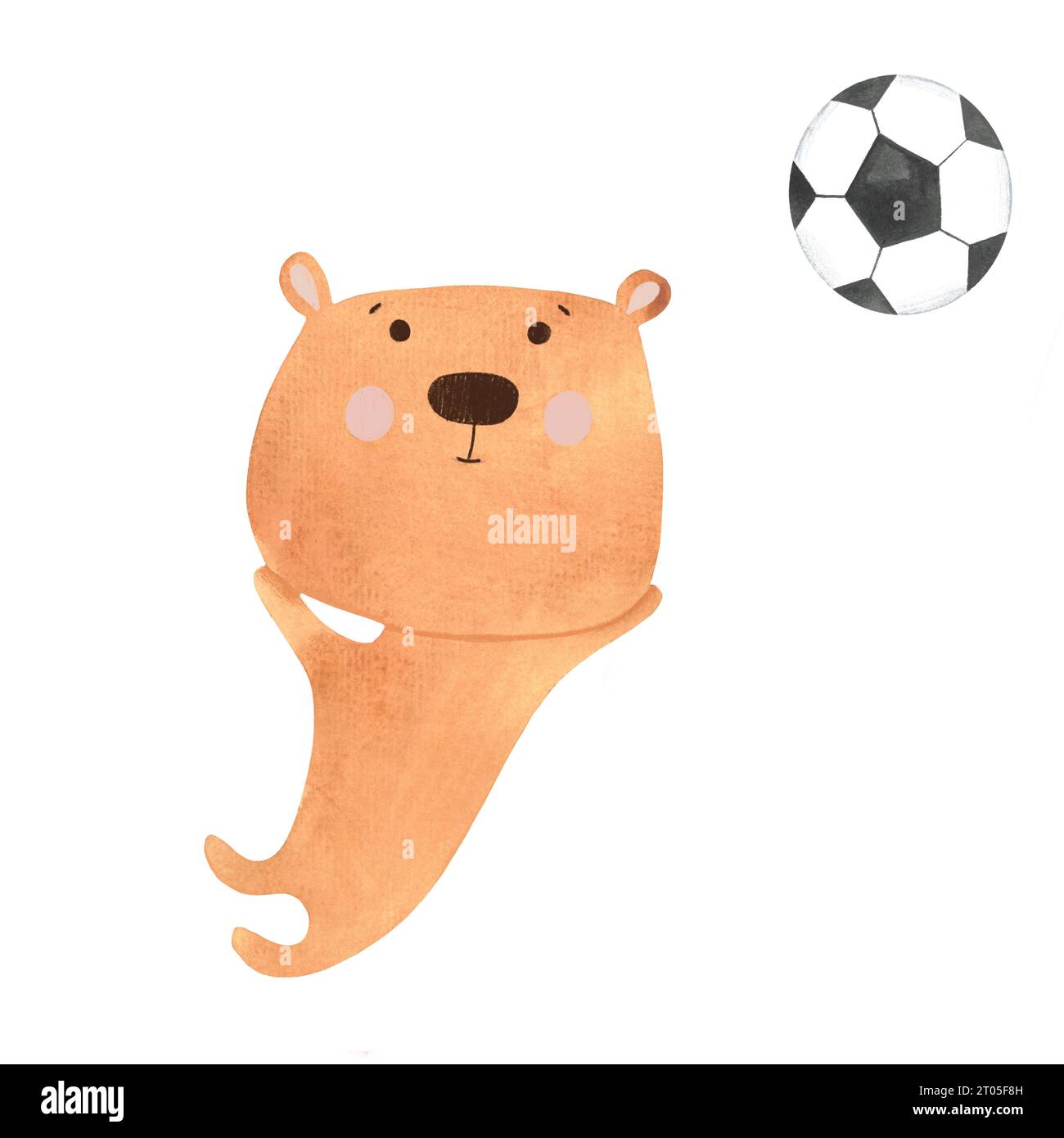 cubs play football, cute bears play ball, outdoor sports games painted ...