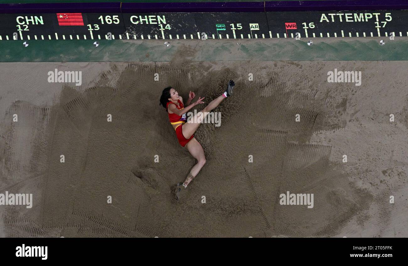 Hangzhou, China's Zhejiang Province. 4th Oct, 2023. Chen Jie of China ...