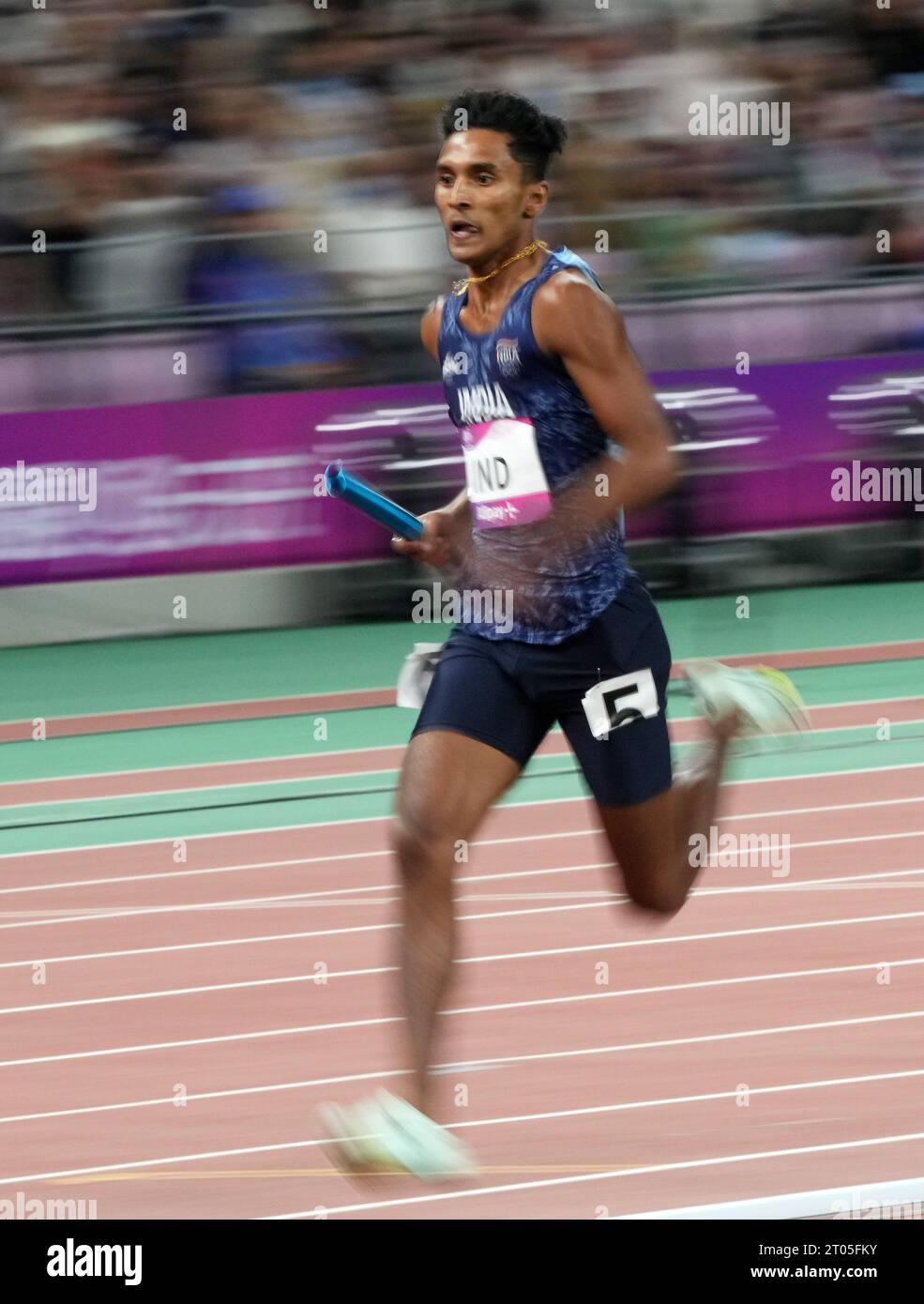 Hangzhou, China's Zhejiang Province. 4th Oct, 2023. Rajesh Ramesh of ...