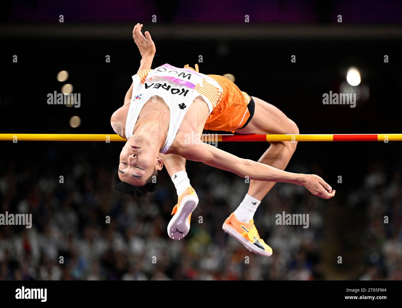 Hangzhou, China's Zhejiang Province. 4th Oct, 2023. Woo Sanghyeok of ...