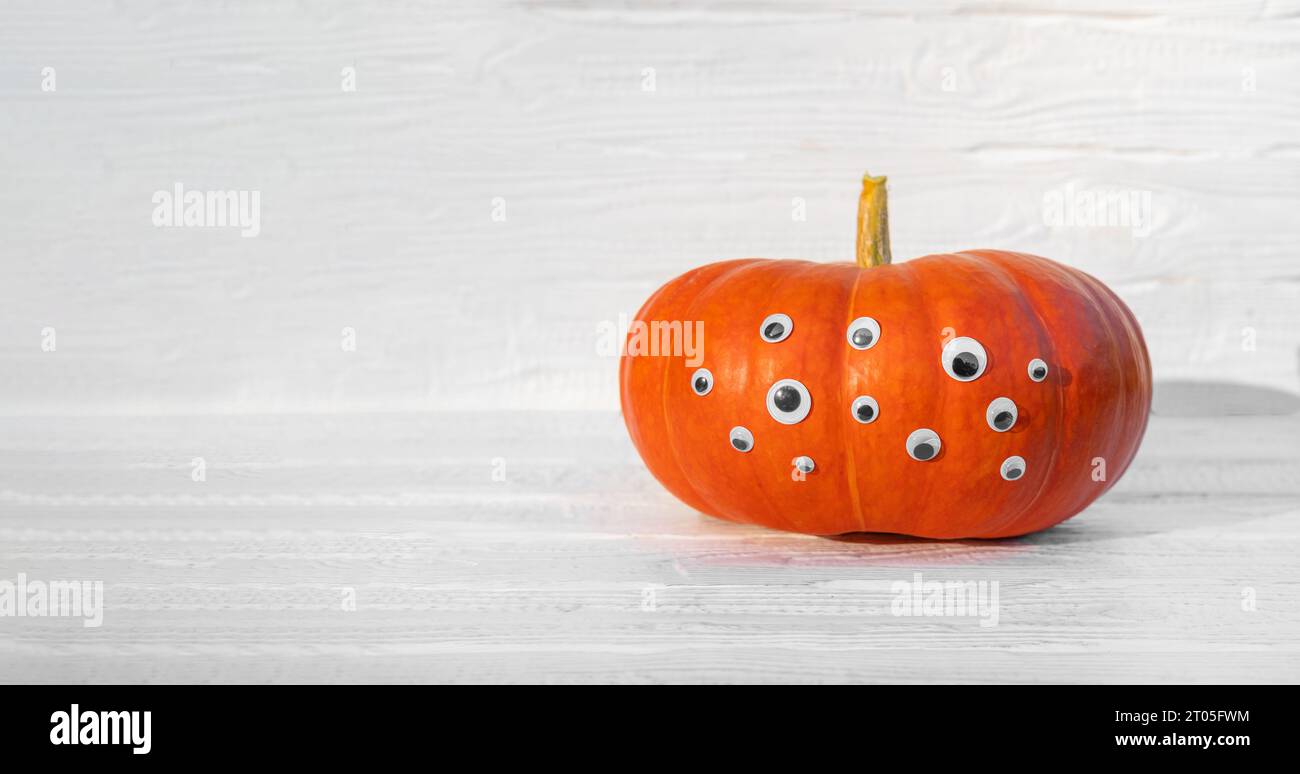 Pumpkin with Eyes for Halloween. Humor, Creative. One Big Orange ...