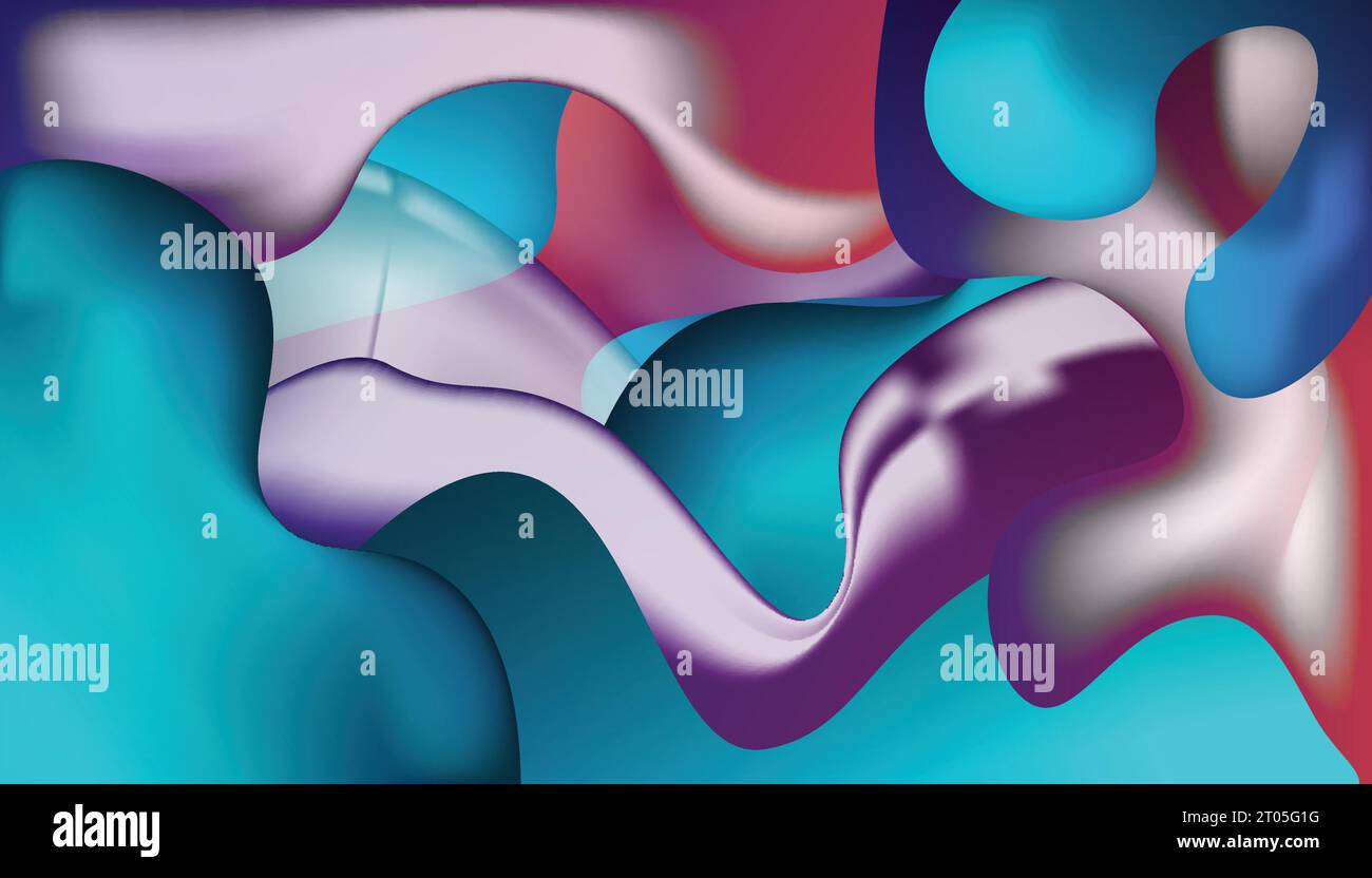 creative wavy background Design with gradient colorful vector template ...