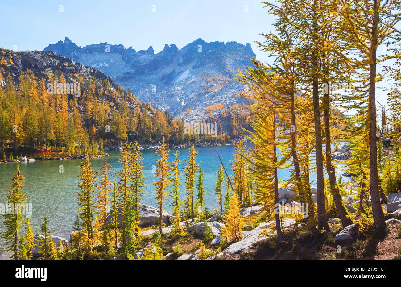 Beautiful Alpine lakes wilderness area in Washington, USA Stock Photo ...