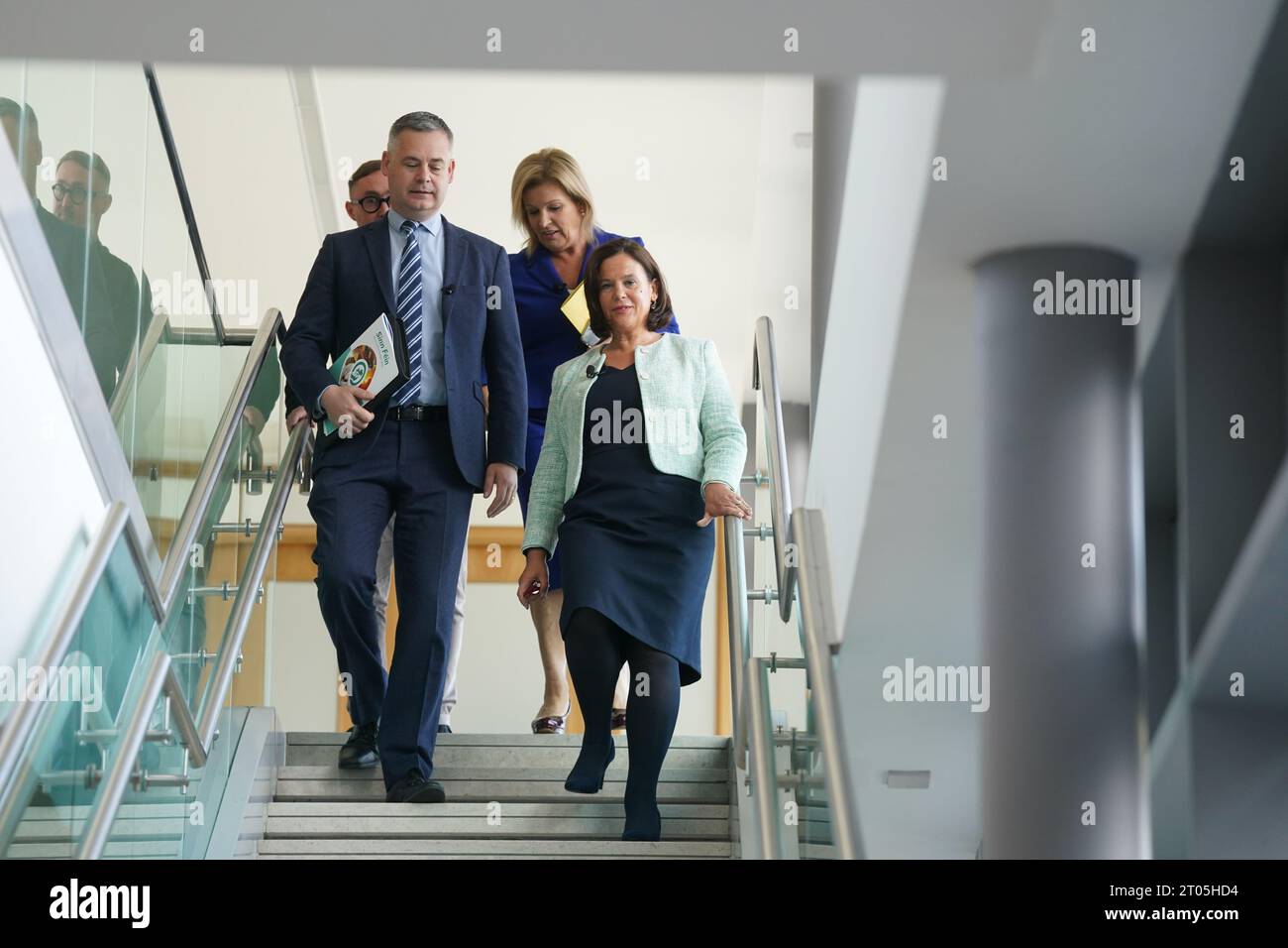 Sinn Fein leader Mary Lou McDonald and finance spokesperson Pearse ...