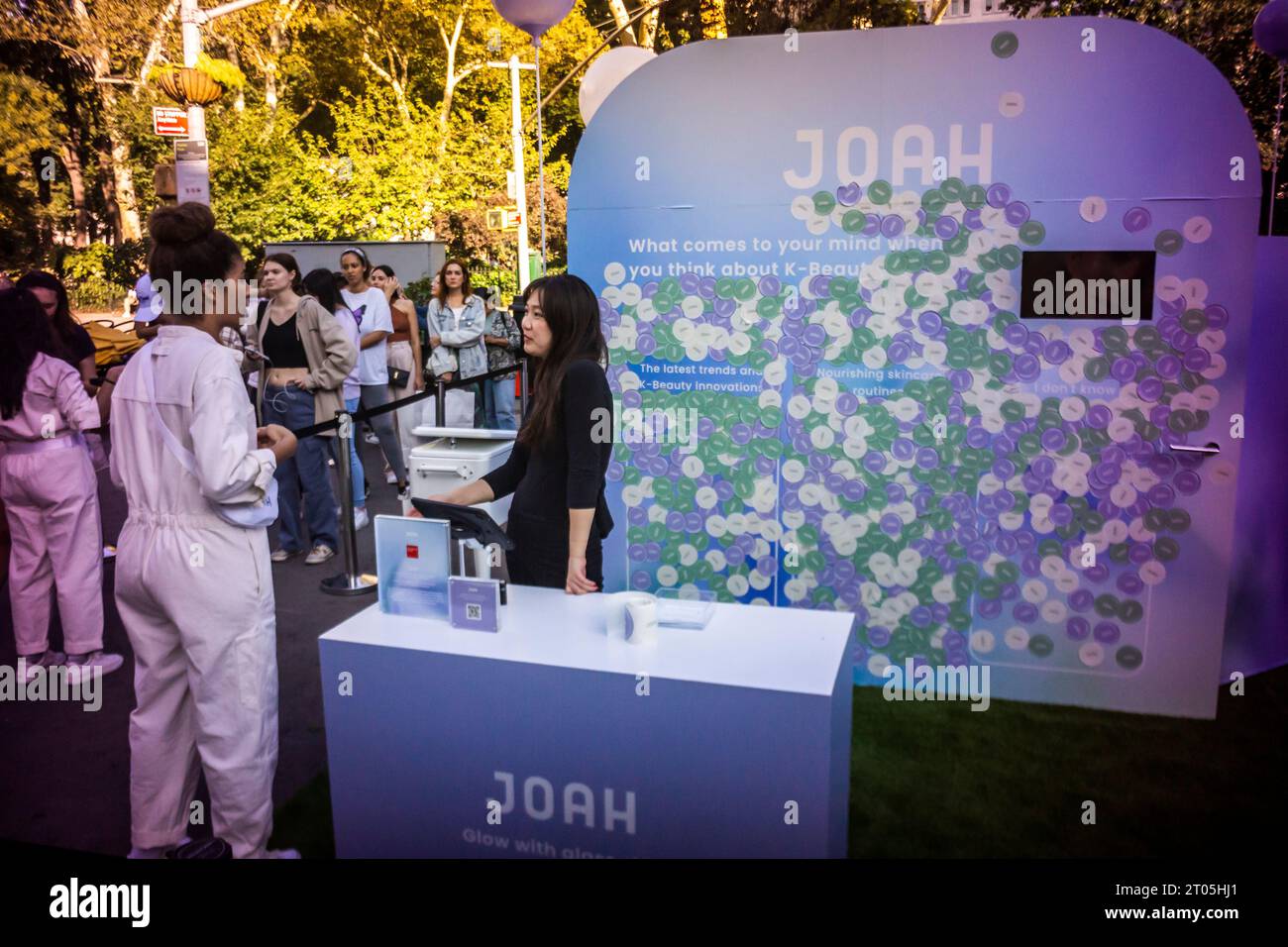 Brand activation for JOAH Beauty brand of Korean make-up products in Flatiron Plaza in New York ...