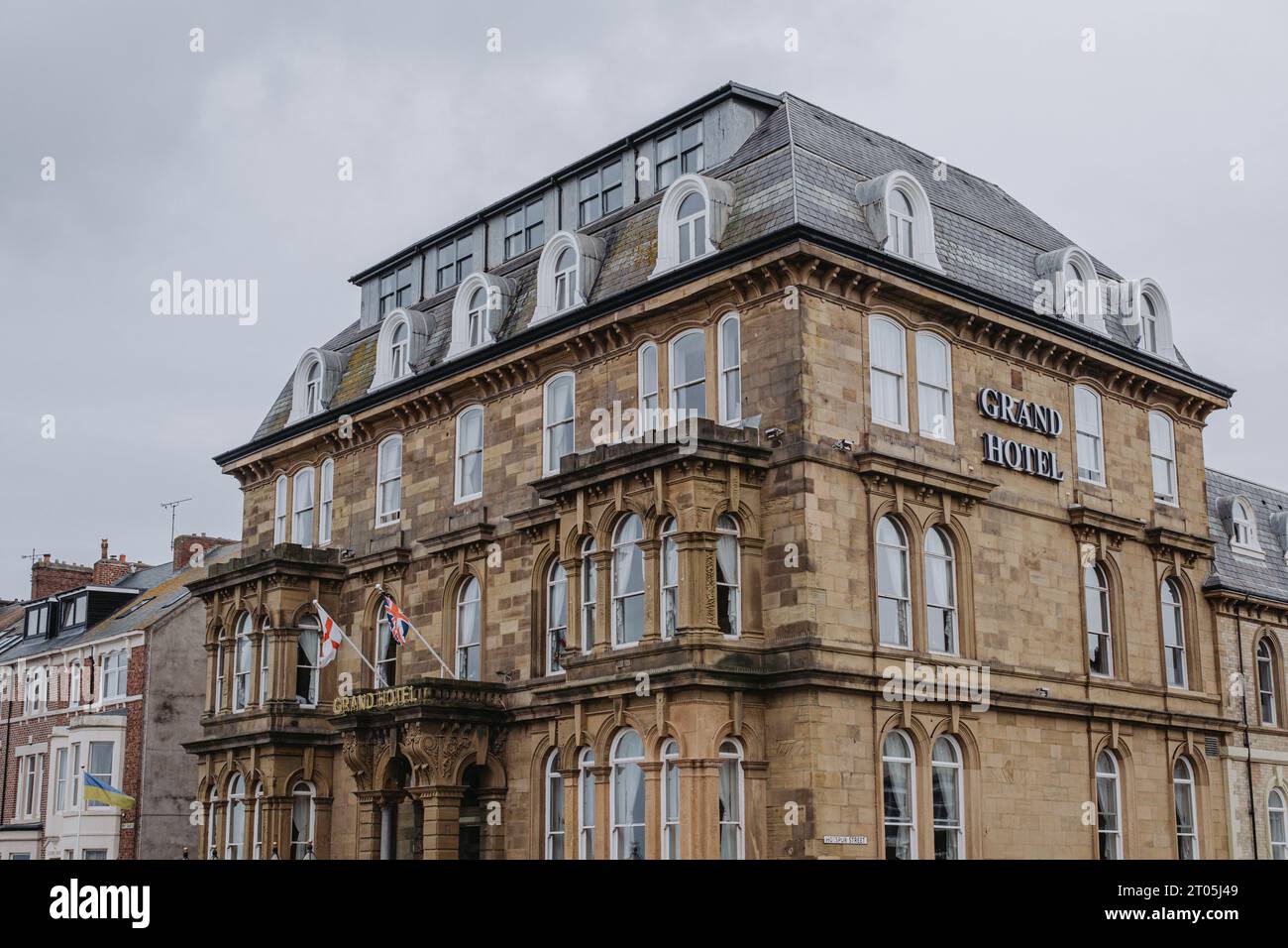 Tynemouth UK: 5th August 2023: The Grand Hotel Tynemouth by the seaside ...