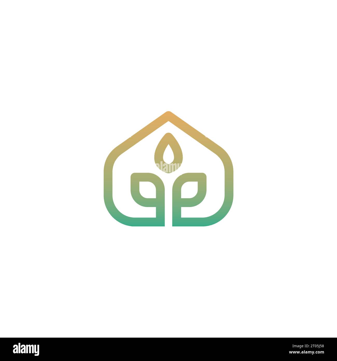 home leaf vector logo design. house growth nature logo Stock Vector ...
