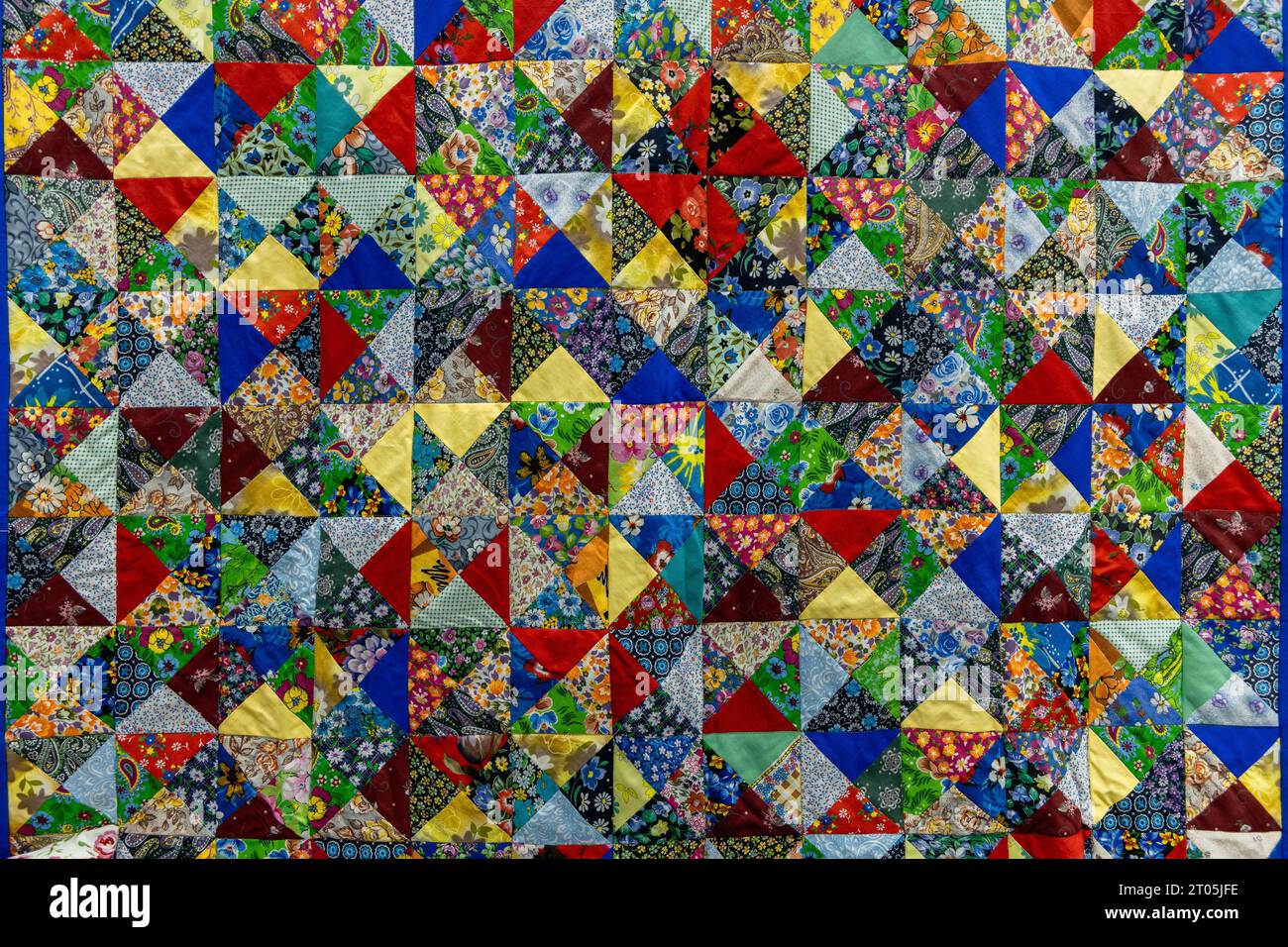 Handmade Patchwork Quilt Background With Colorful Rustic Ethnic ...
